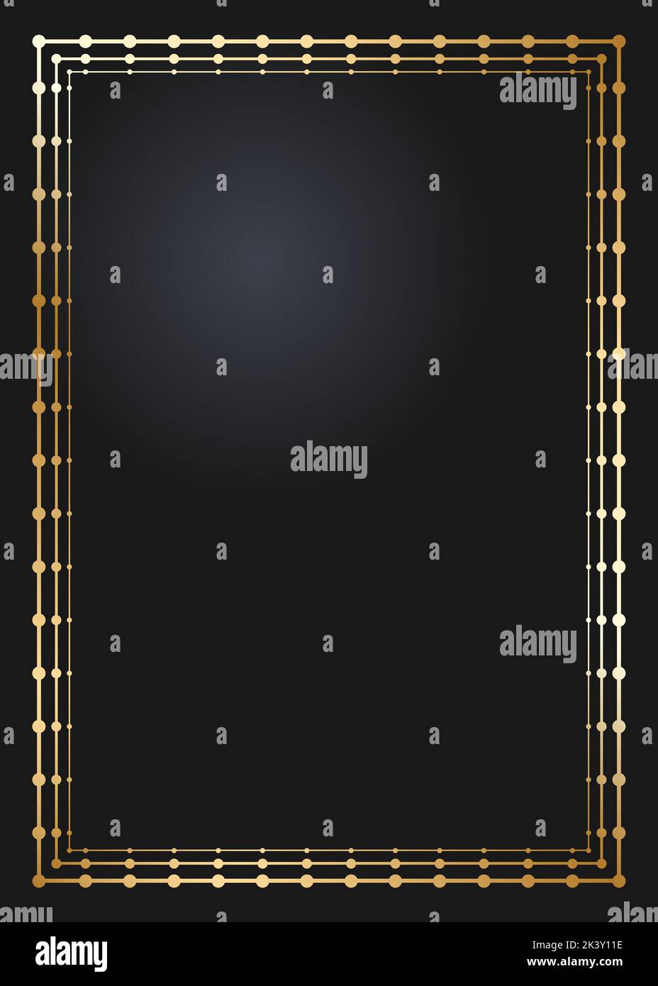 Elegant rectangular golden frame. Festive design. Gold border. Round frames vector Stock Vector ...