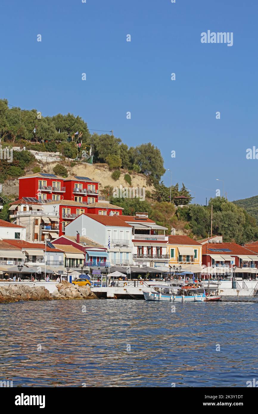 Parga city Greece beautiful old colorful building exploration traveling ...