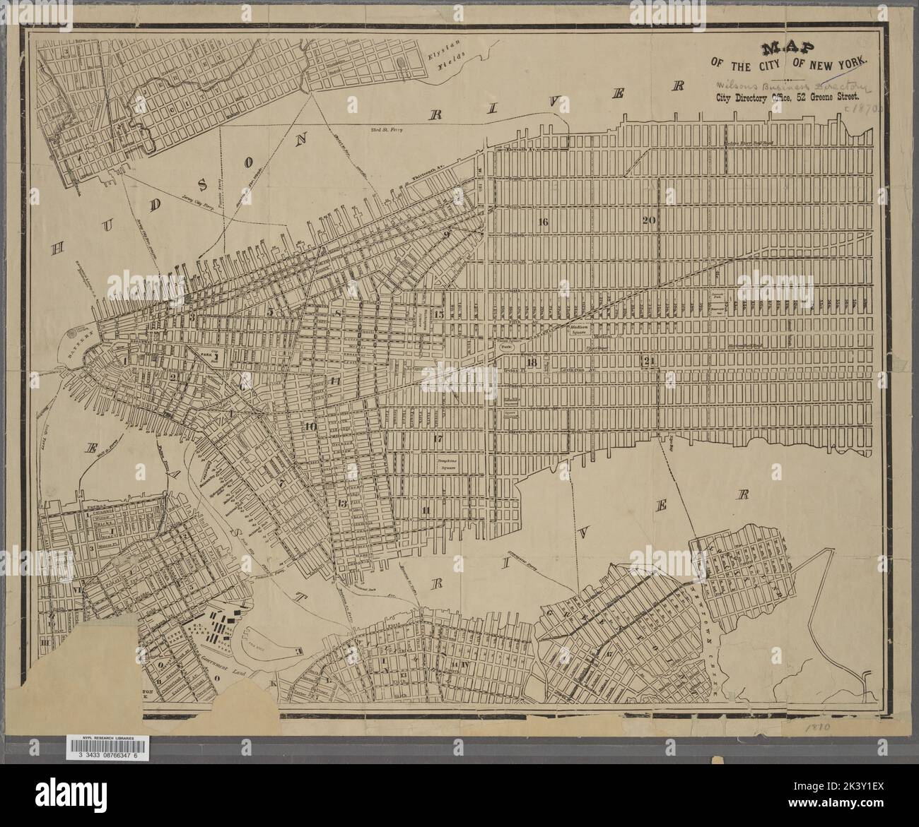 Map of the City of New York. : Map of the City of New York. 1870 - 1879 ...