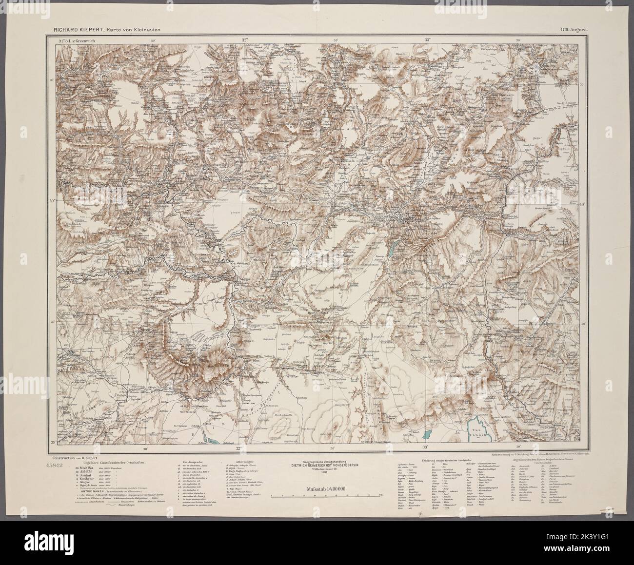 B3. Angora. Kiepert, Richard, 1846-1915. Cartographic. Maps. 1902 ...