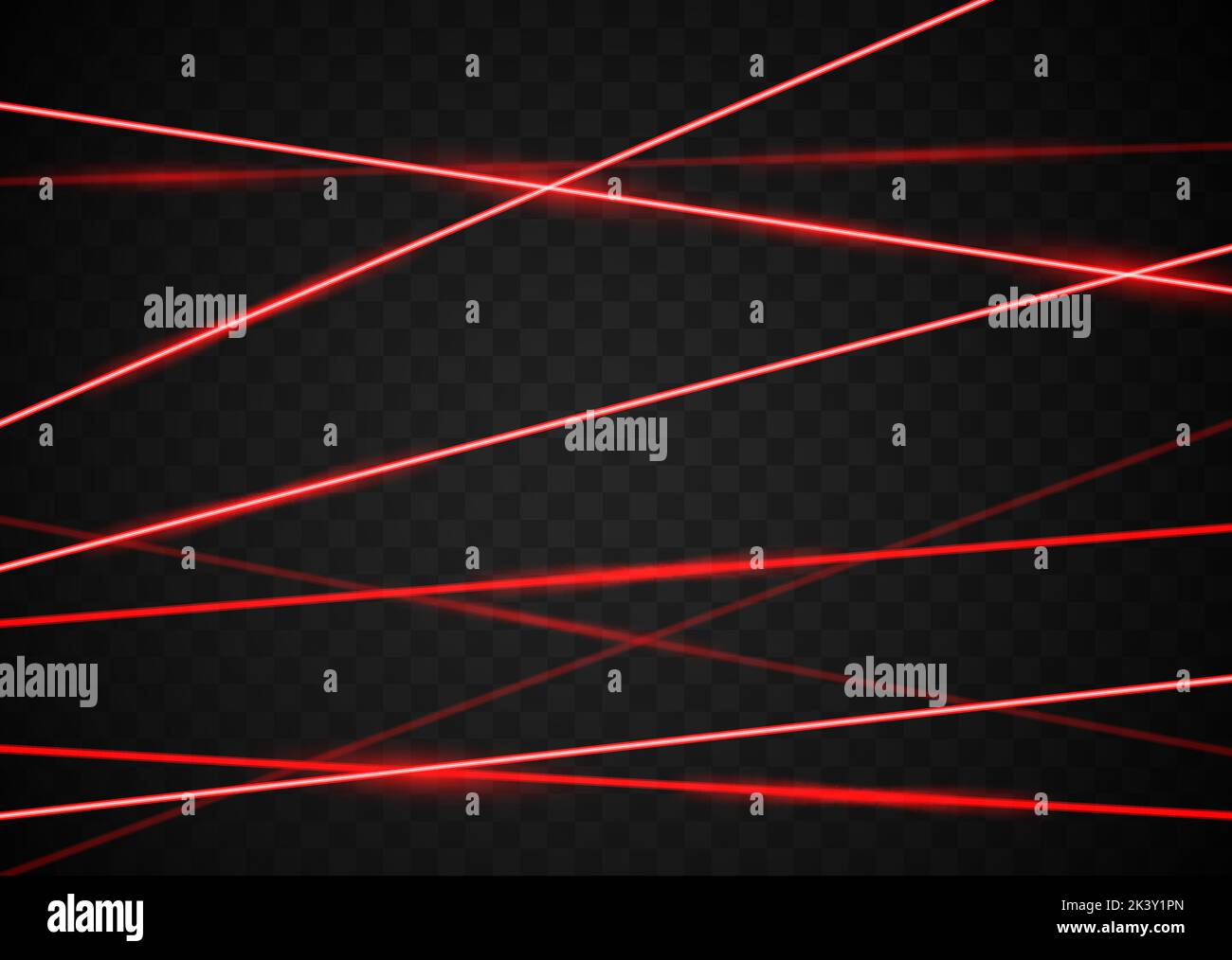 Laser beam red light. Vector laser beam line ray glow effect energy ...