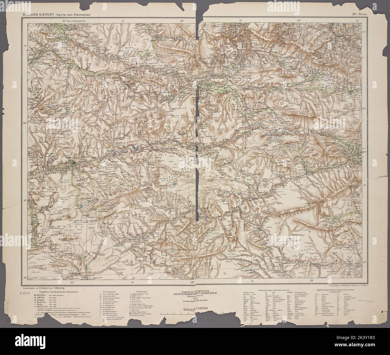 B5. Sivas. Kiepert, Richard, 1846-1915. Cartographic. Maps. 1902 - 1916. Lionel Pincus and ...