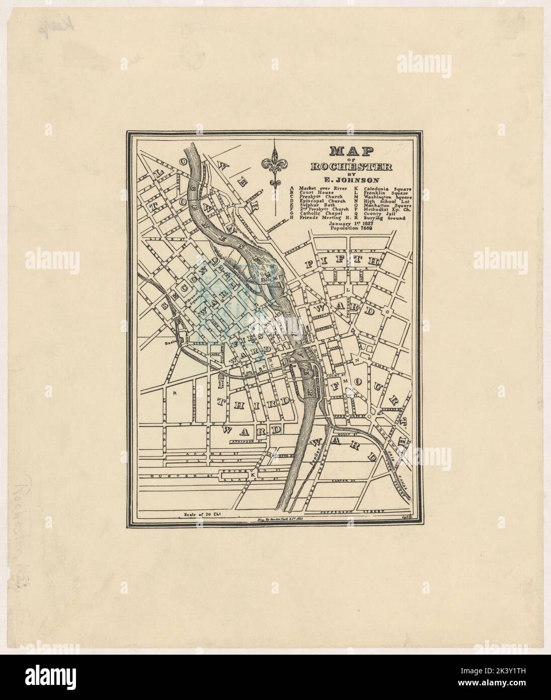 Map of Rochester Cartographic. Maps. 1827. Lionel Pincus and Princess ...