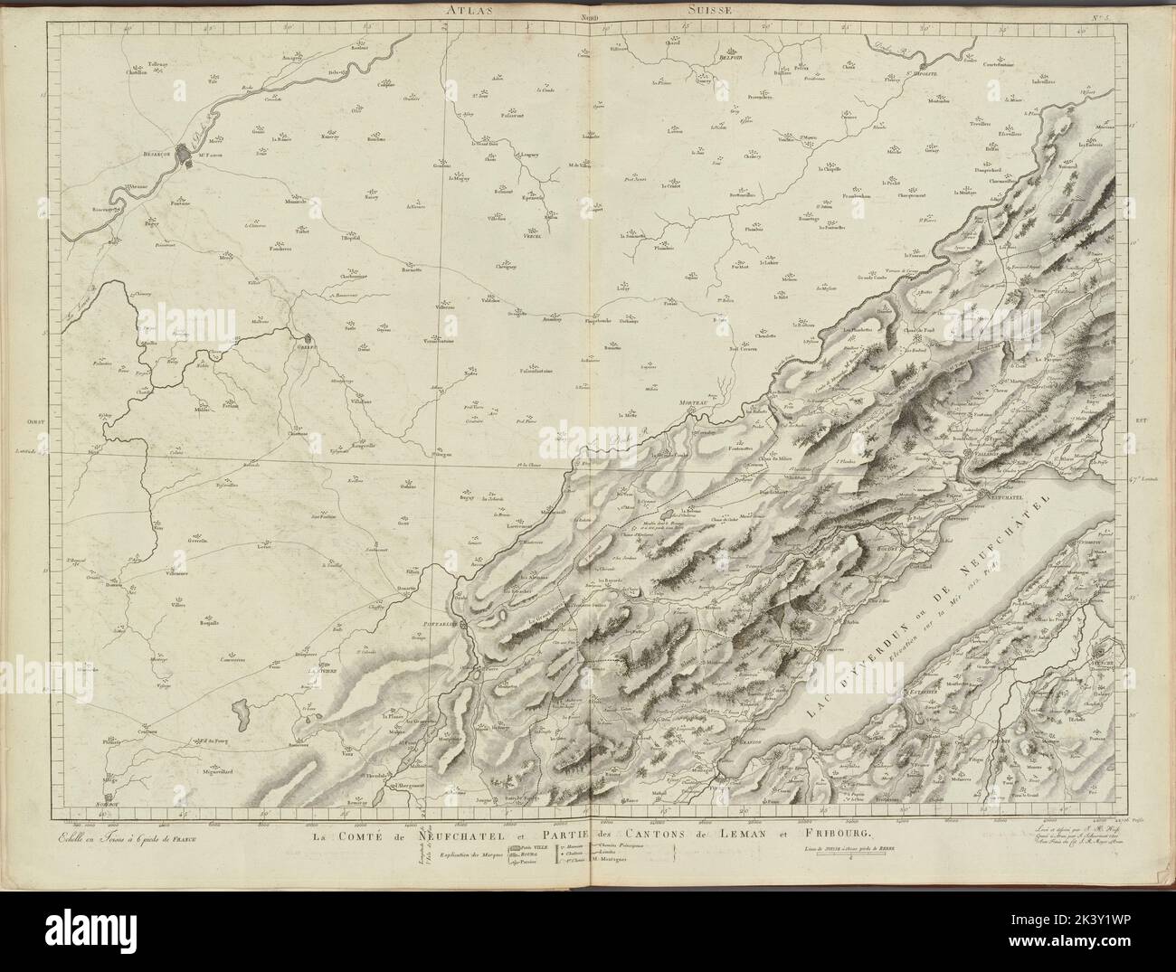 La comté de Neufchatel et partie des Cantons de Leman et Fribourg ...
