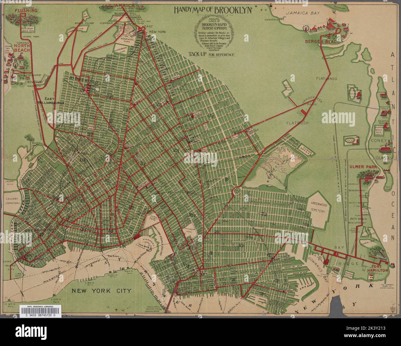 Map of brooklyn 1897 hi-res stock photography and images - Alamy