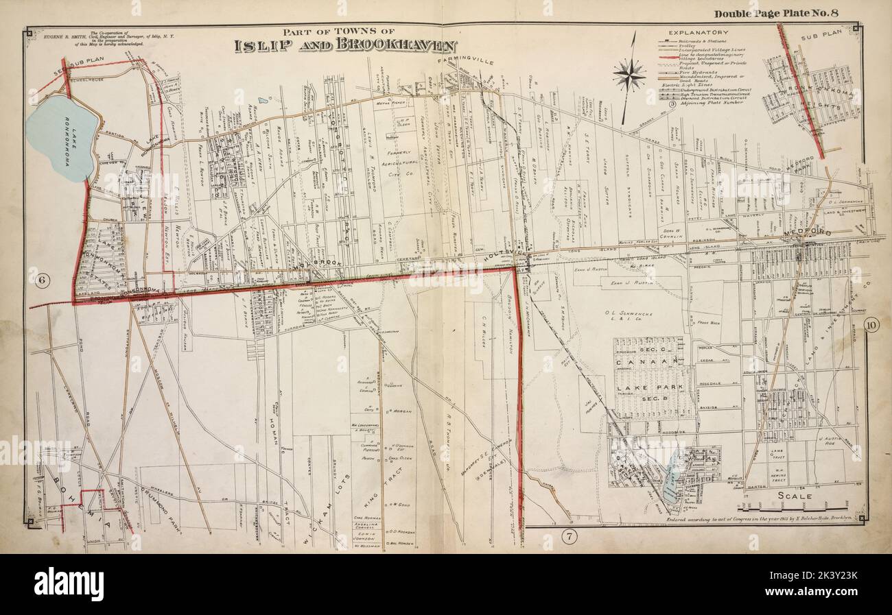 Part of Towns of Islip and Brookhaven Cartographic. Atlases, Maps. 1915 ...
