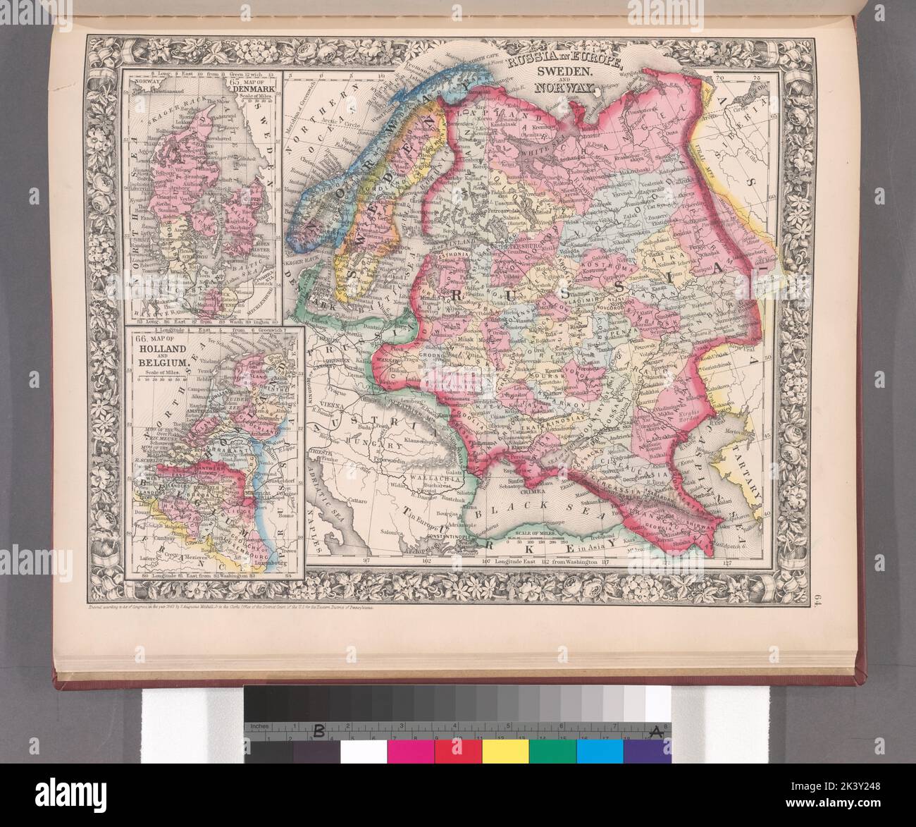 Russia in Europe, Sweden, and Norway ; Map of Denmark; Map of Holland ...