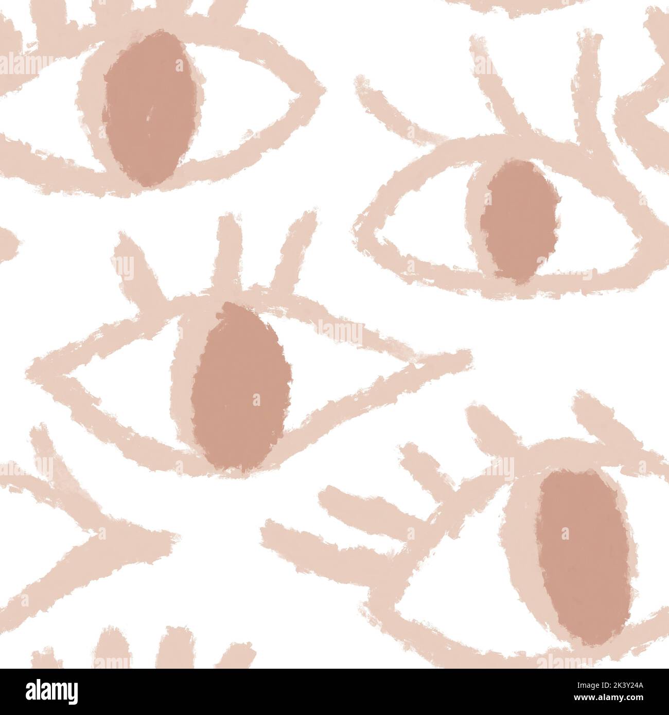 Seamless hand drawn pattern with beige evil third eye, traditional ...