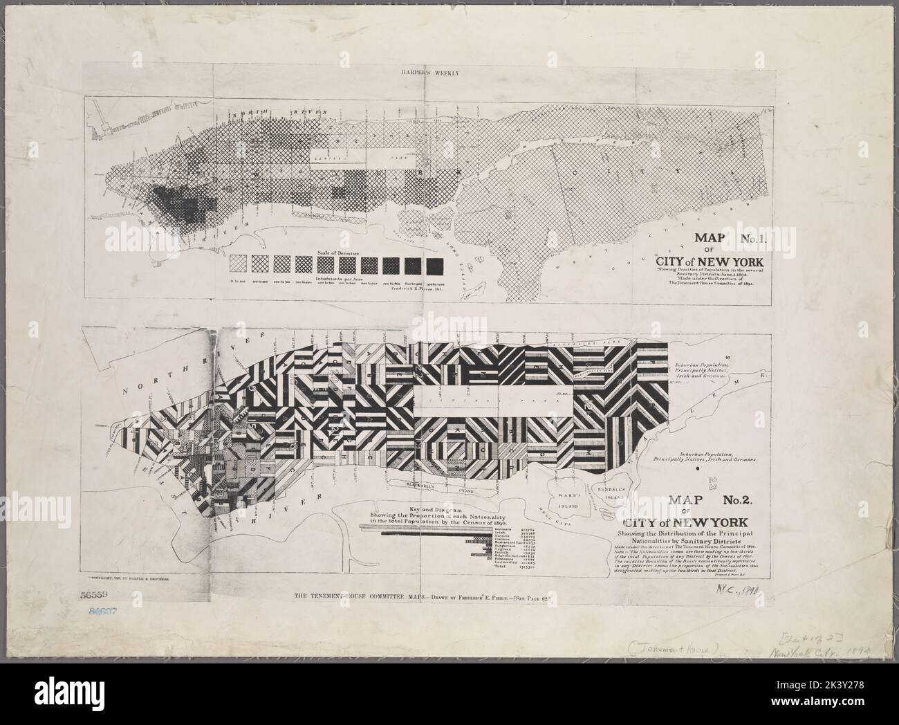 The Tenement-House Committee maps 1895. Cartographic. Maps. Lionel ...