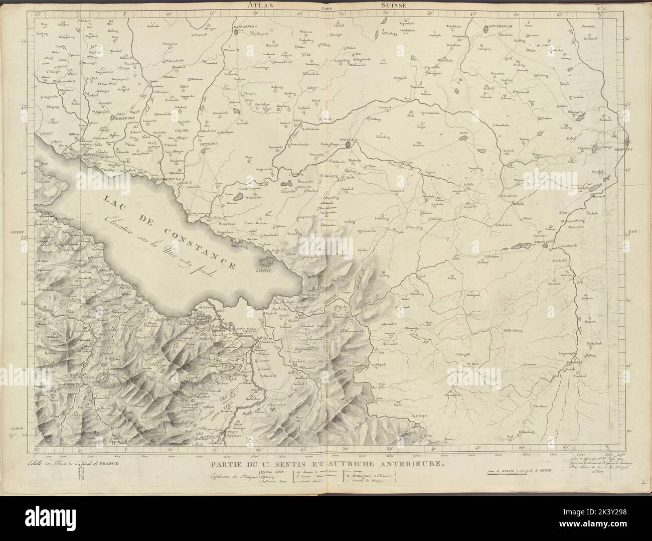 Partie du Ct. Sentis et Autriche anterieure. Cartographic. Maps. 1802 ...