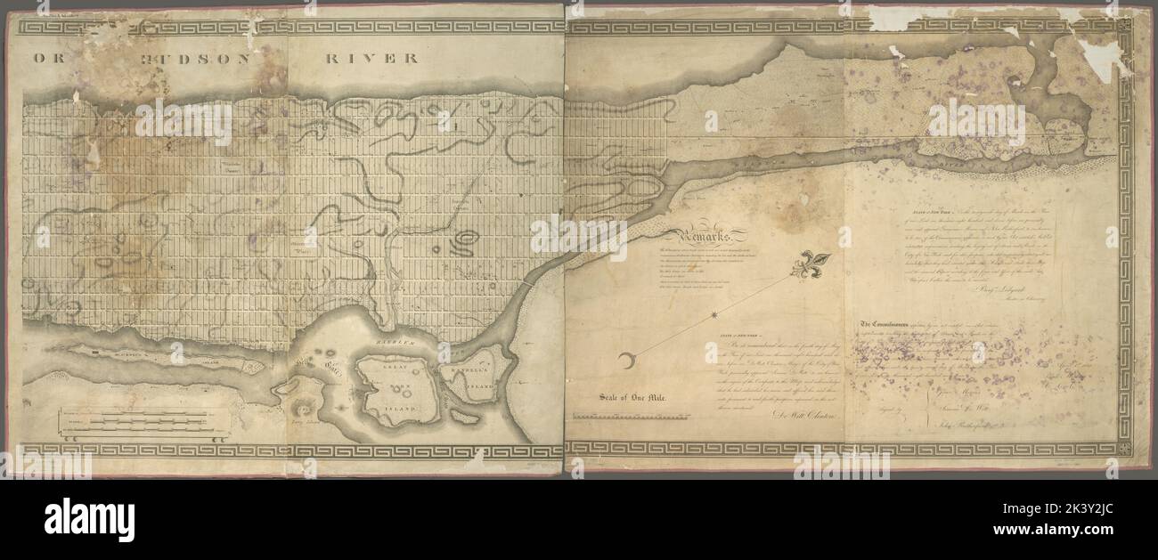Map of the city of New York and island of Manhattan as laid out by the ...