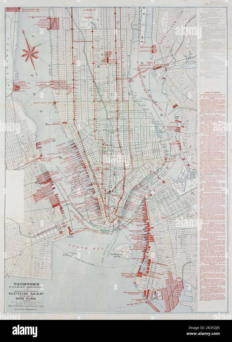 Taunton's pocket edition of the merchant's and shipper's guide map to ...