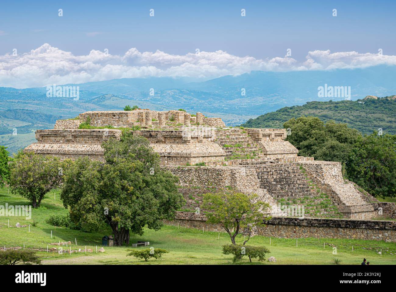 K building at Monte Alban, archaeological site, Oaxaca, Mexico Stock ...