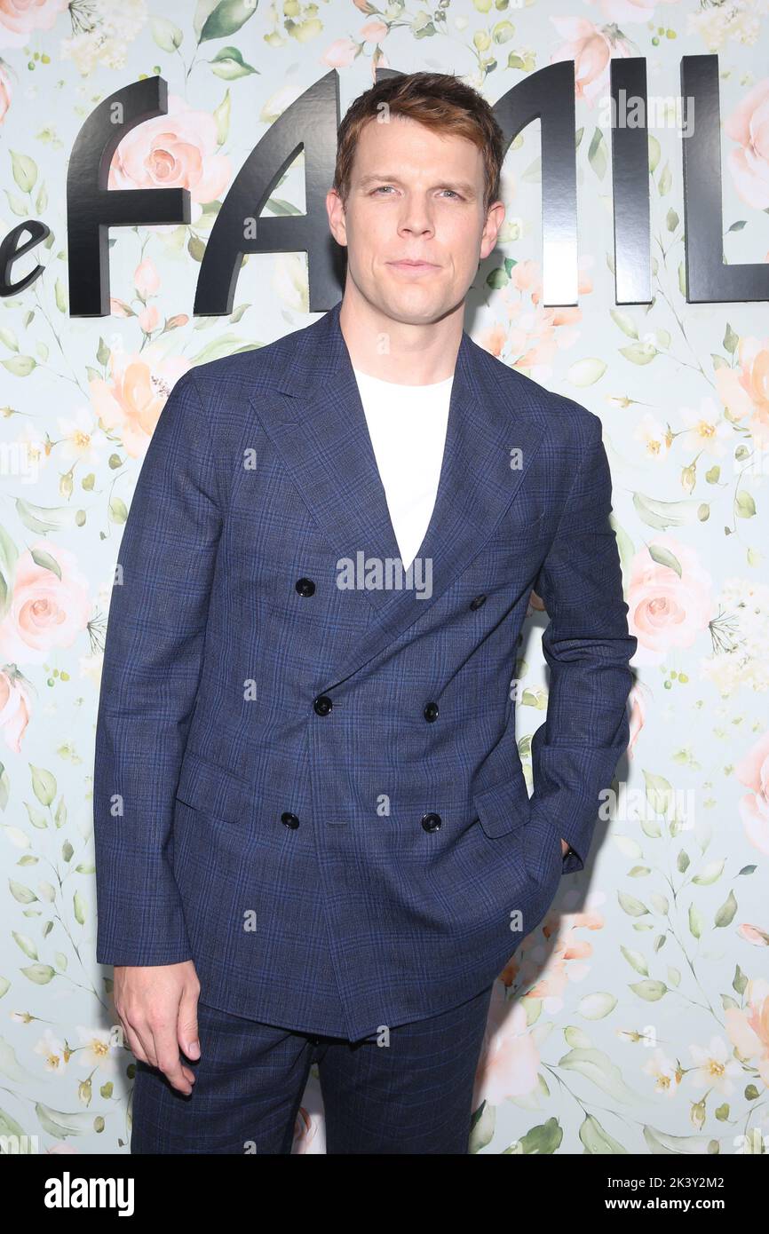 Jake Lacy attends the Peacock and UCP’s A Friend of the Family premiere ...