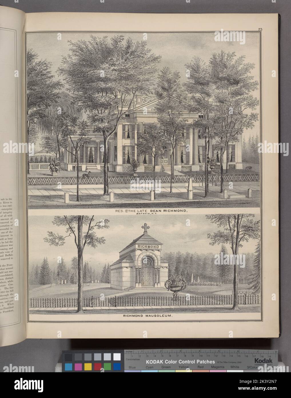 Res. of The Late Dean Richmond, Batavia, N.Y. ; Richmond Mausoleum ...