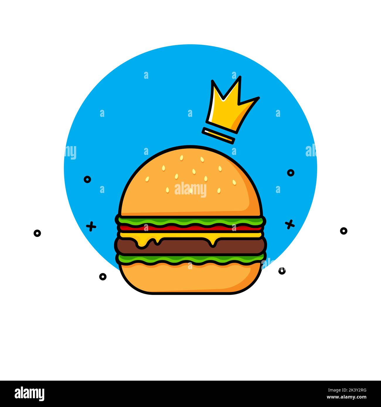Cartoon burger illustration. Vector image Stock Vector Image & Art - Alamy