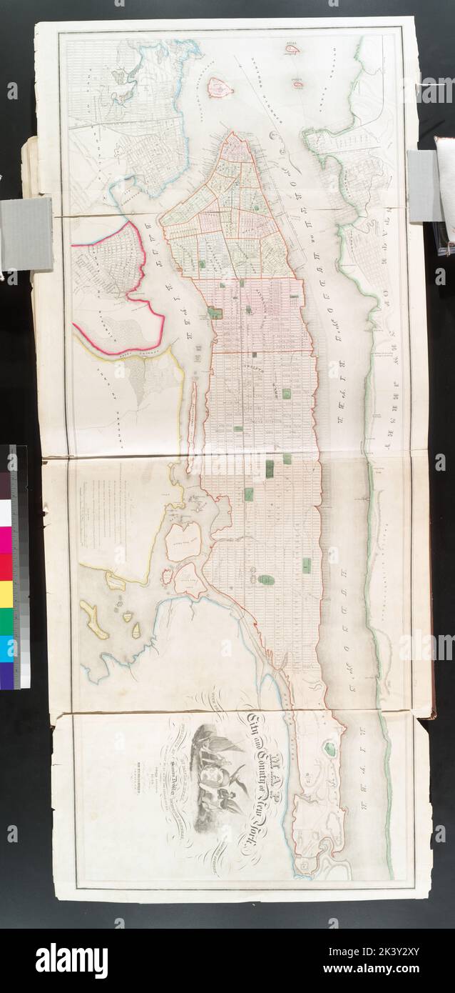 Map of the city and county of New York : with the adjacent country ...