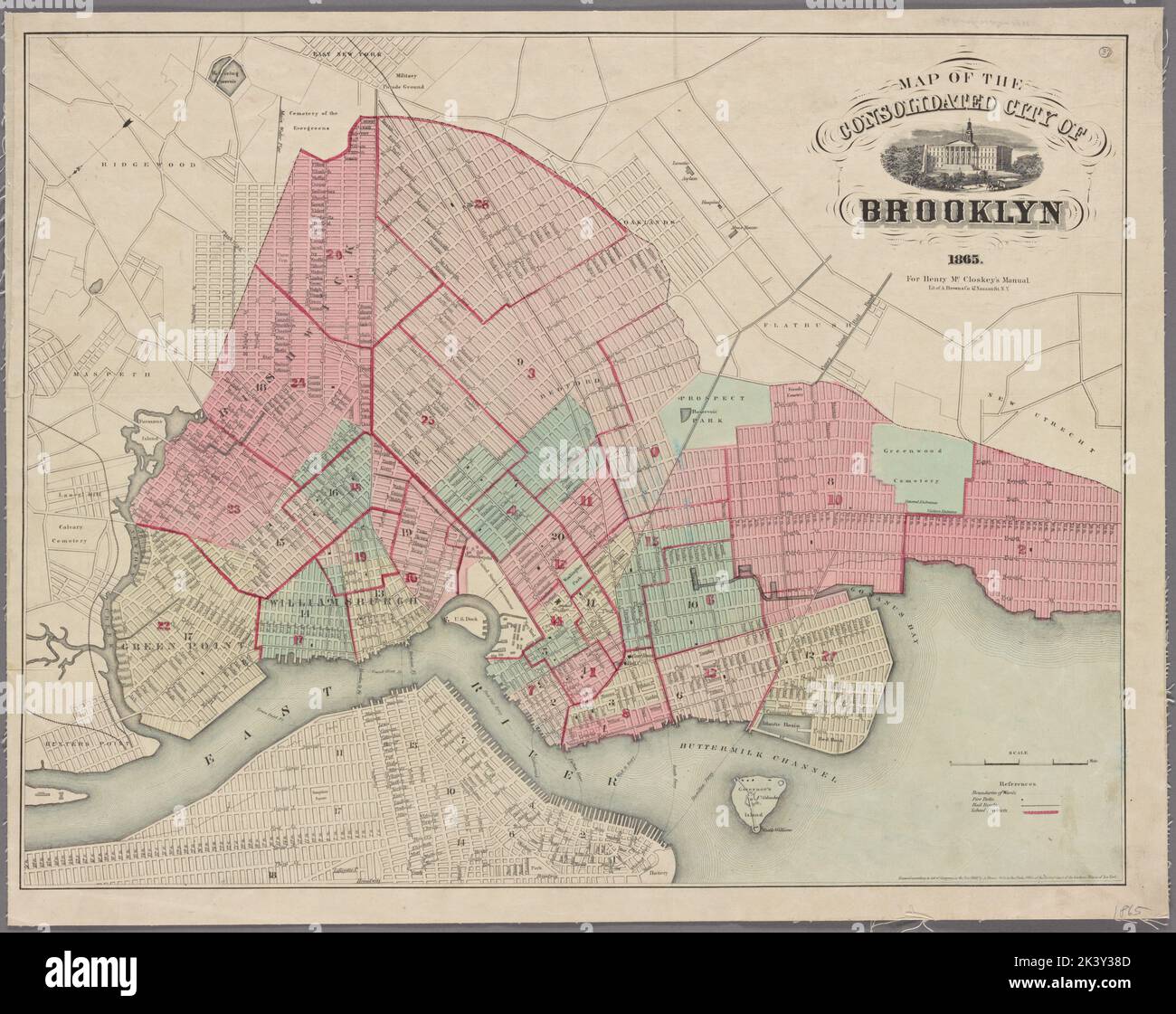 Map of the consolidated city of Brooklyn Cartographic. Maps. 1865 ...