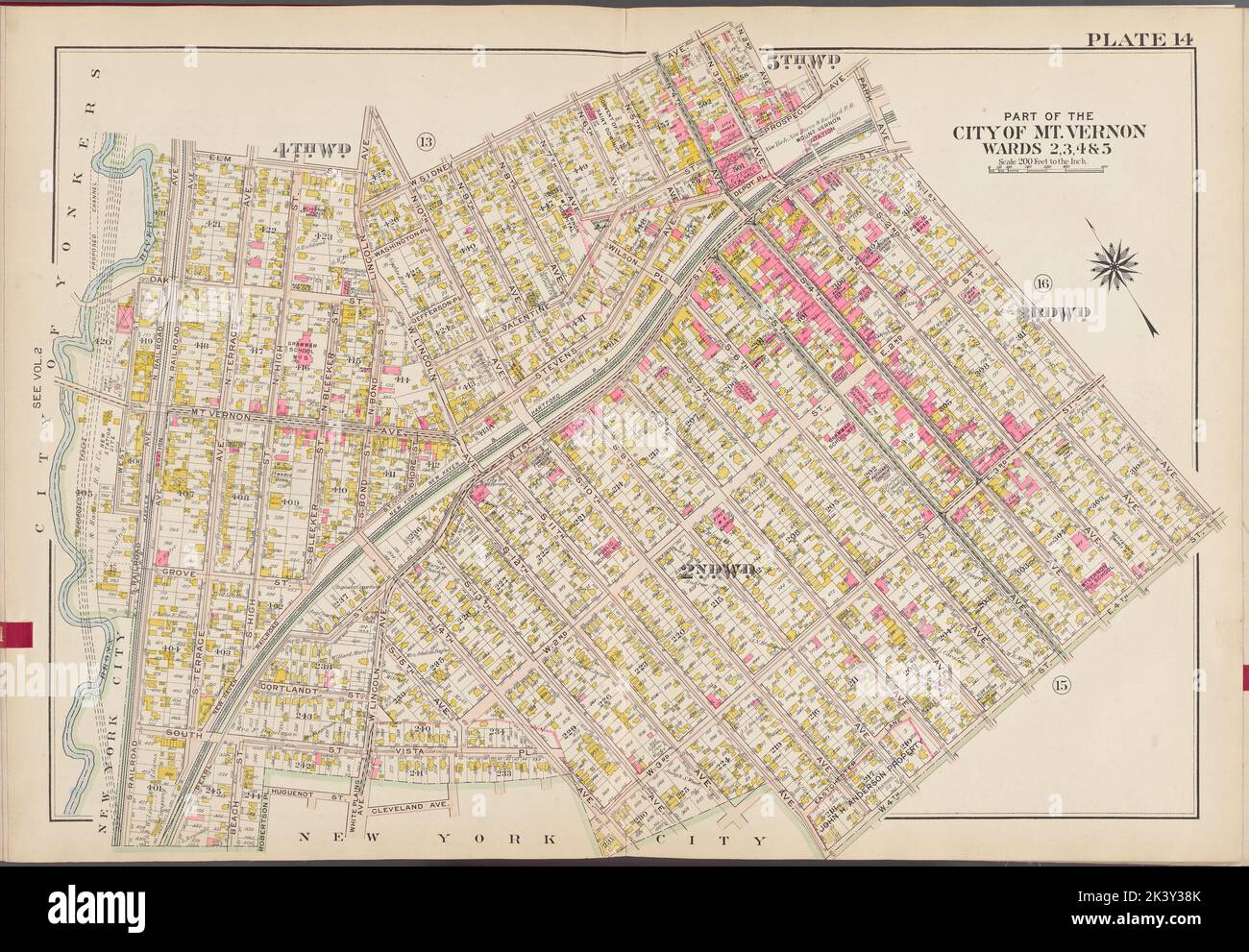 Westchester, V. 1, Double Page Plate No. 14 Map bounded by W. Sidney ...