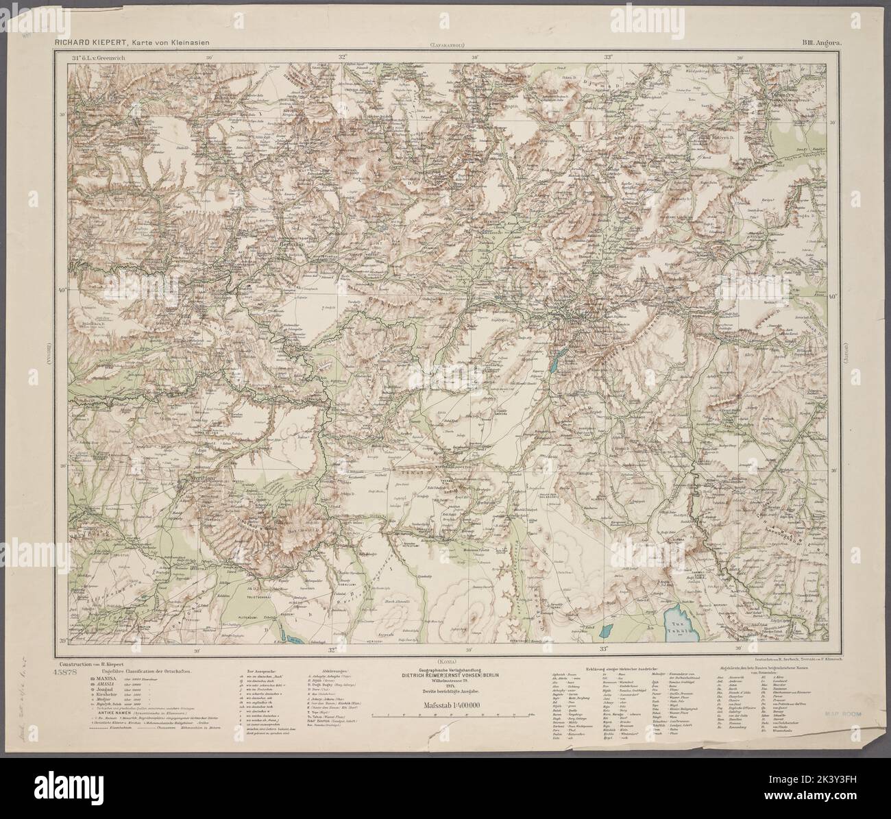 B3. Angora. Kiepert, Richard, 1846-1915. Cartographic. Maps. 1902 ...