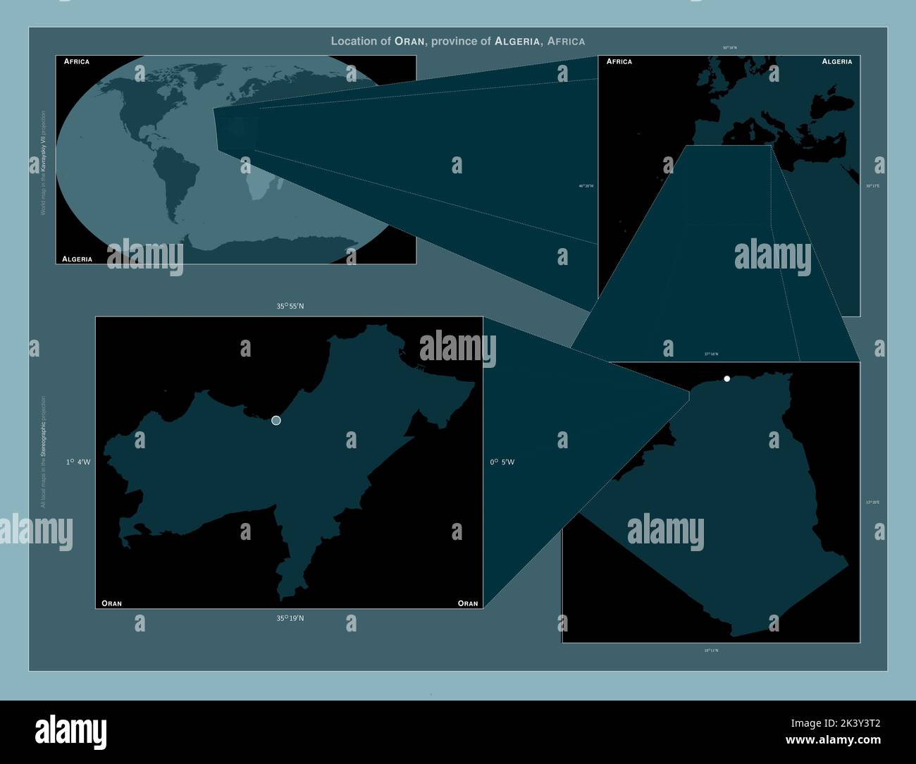 Oran on a map hi-res stock photography and images - Alamy