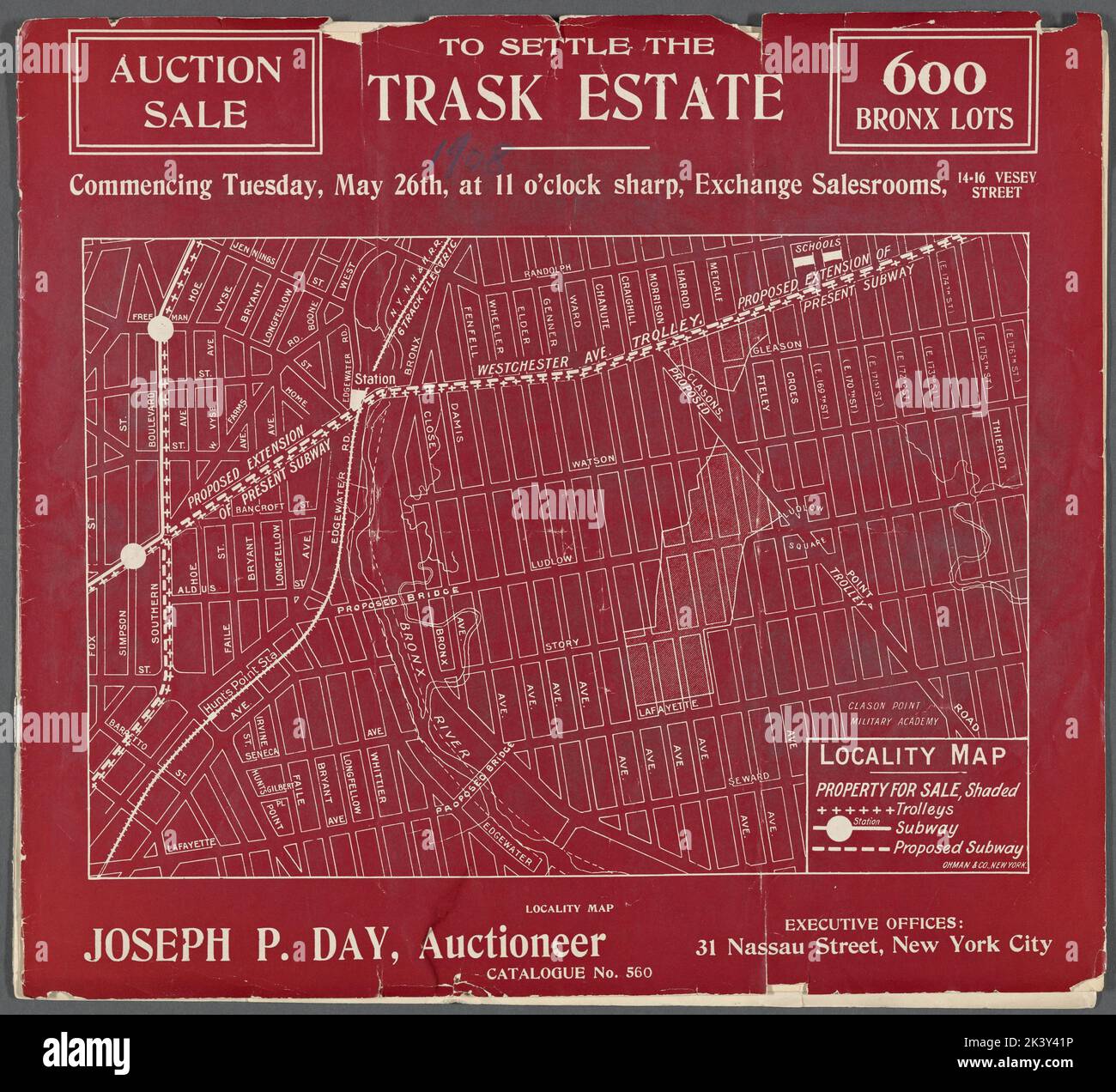 Auction Sale to settle the Trask Estate. 600 Bronx Lots. text. Maps ...