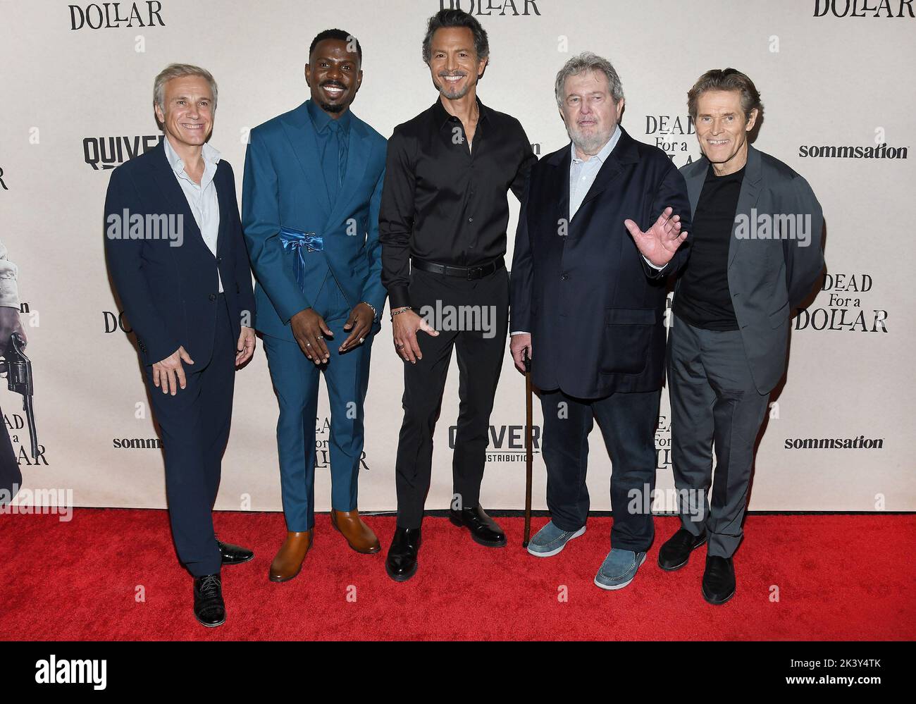 Los Angeles, USA. 28th Sep, 2022. (L-R) DEAD FOR A DOLLAR Cast & Crew ...