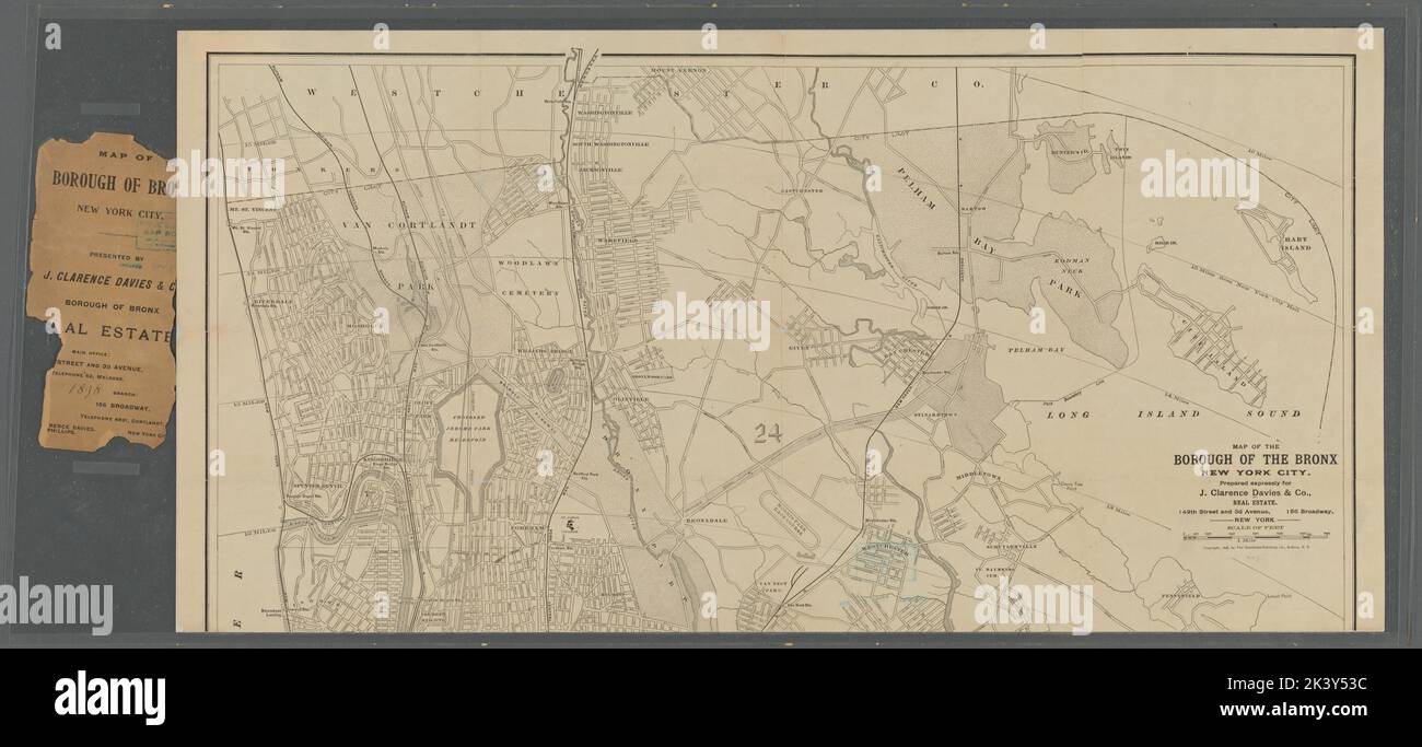Map of the borough of the Bronx, New York City: prepared expressly for ...
