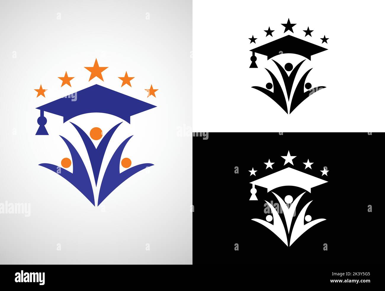 Education logo design vector template, Education and graduation logo ...