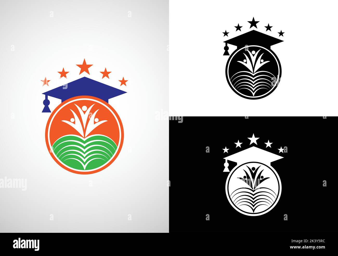 Education logo design vector template, Education and graduation logo ...