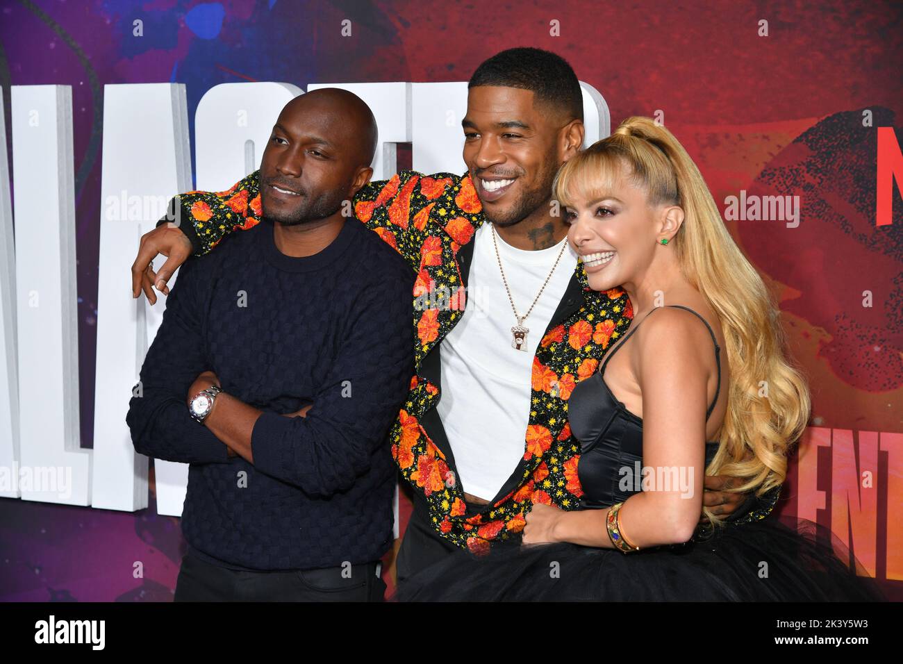 Dennis Cummings, Kid Cudi and Karina Manashil attend Netflix's ...