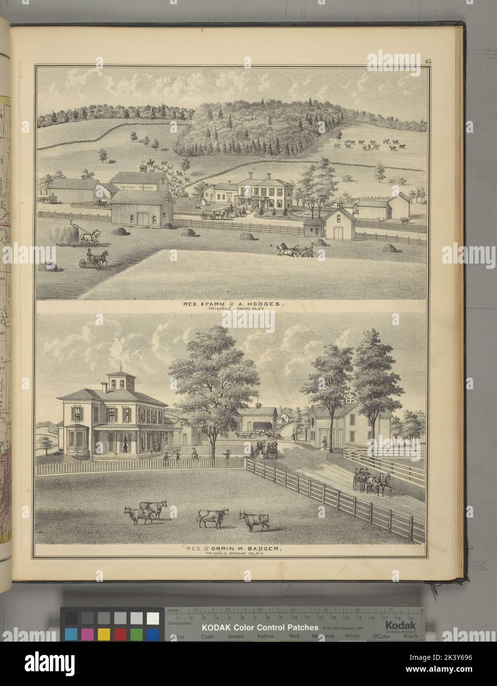 Res. And Farm of A. Hodges, Triangle, Broome Co., N.Y.; Res. Of Orrin W ...