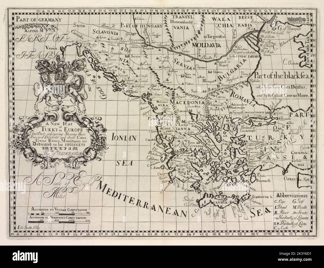 A new map of Turky in Europe and parts adjoyning shewing their ...