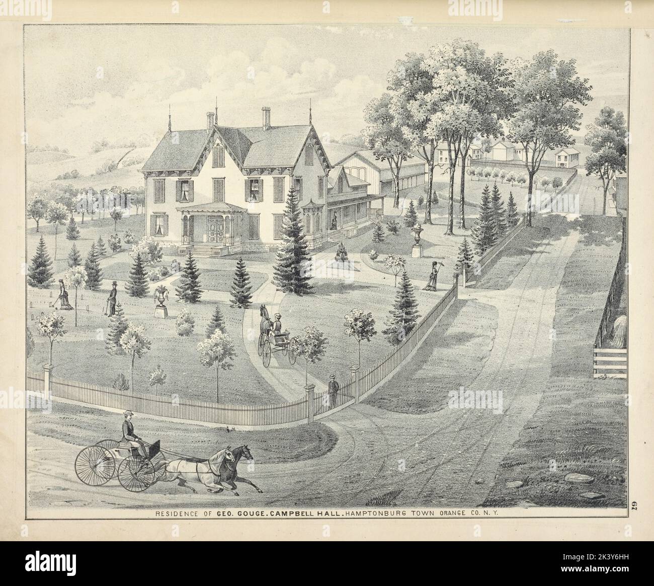 Residence of Geo. Gouge. Campbell Hall. Hamptonburgh Town Orange Co. N ...