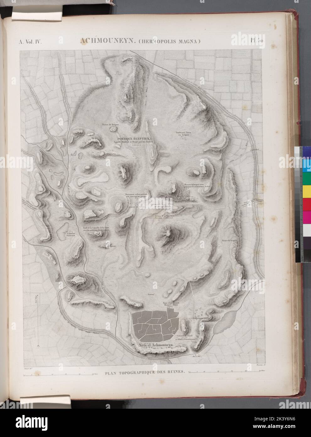 Achmouneyn (Hermopolis Magna). Plan topographique des ruines ...