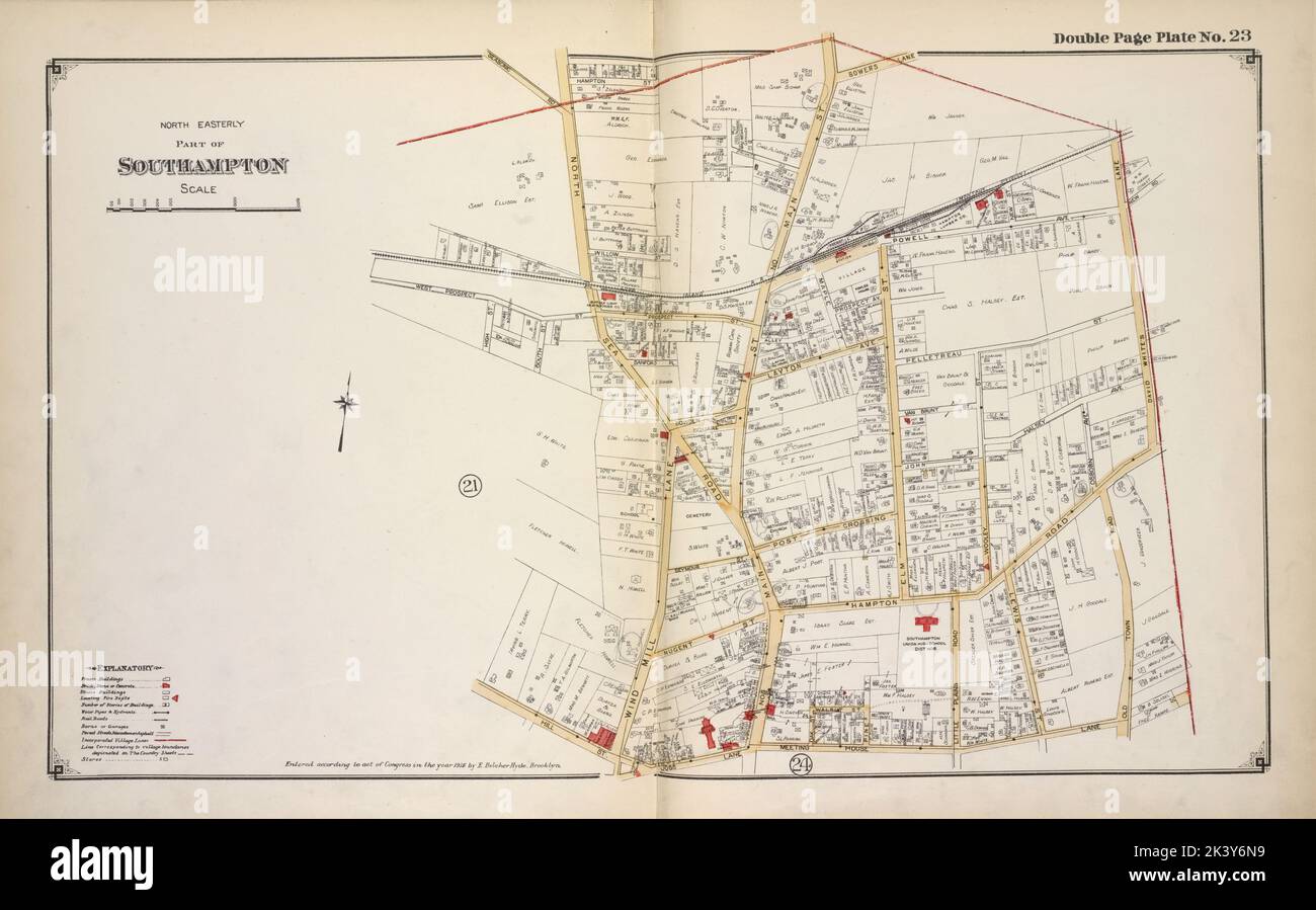 North Easterly Part of Southampton Cartographic. Atlases, Maps. 1915 ...