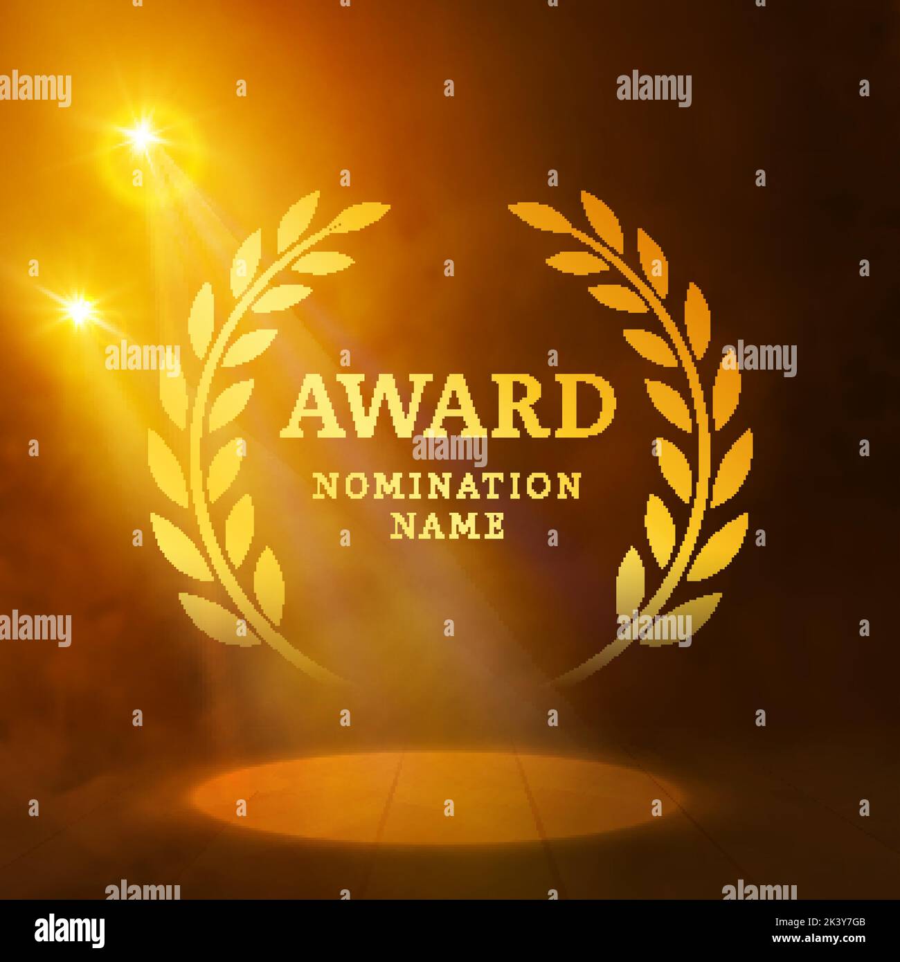 Award laurel vector logo poster. Gold win award icon design emblem ...