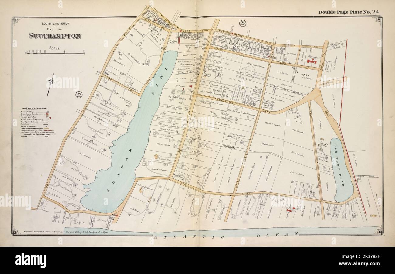 South Easterly Part of Southampton Cartographic. Atlases, Maps. 1915 ...