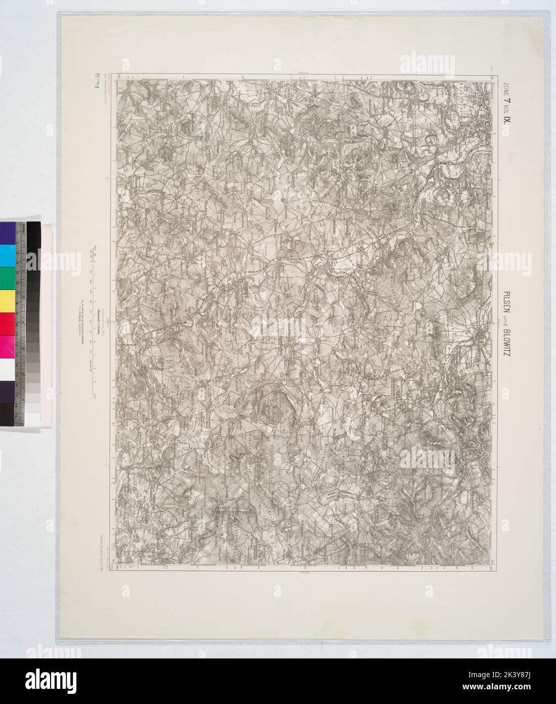 Pilsen und Blowitz. Cartographic. Maps, Topographic maps. 1912. Lionel ...