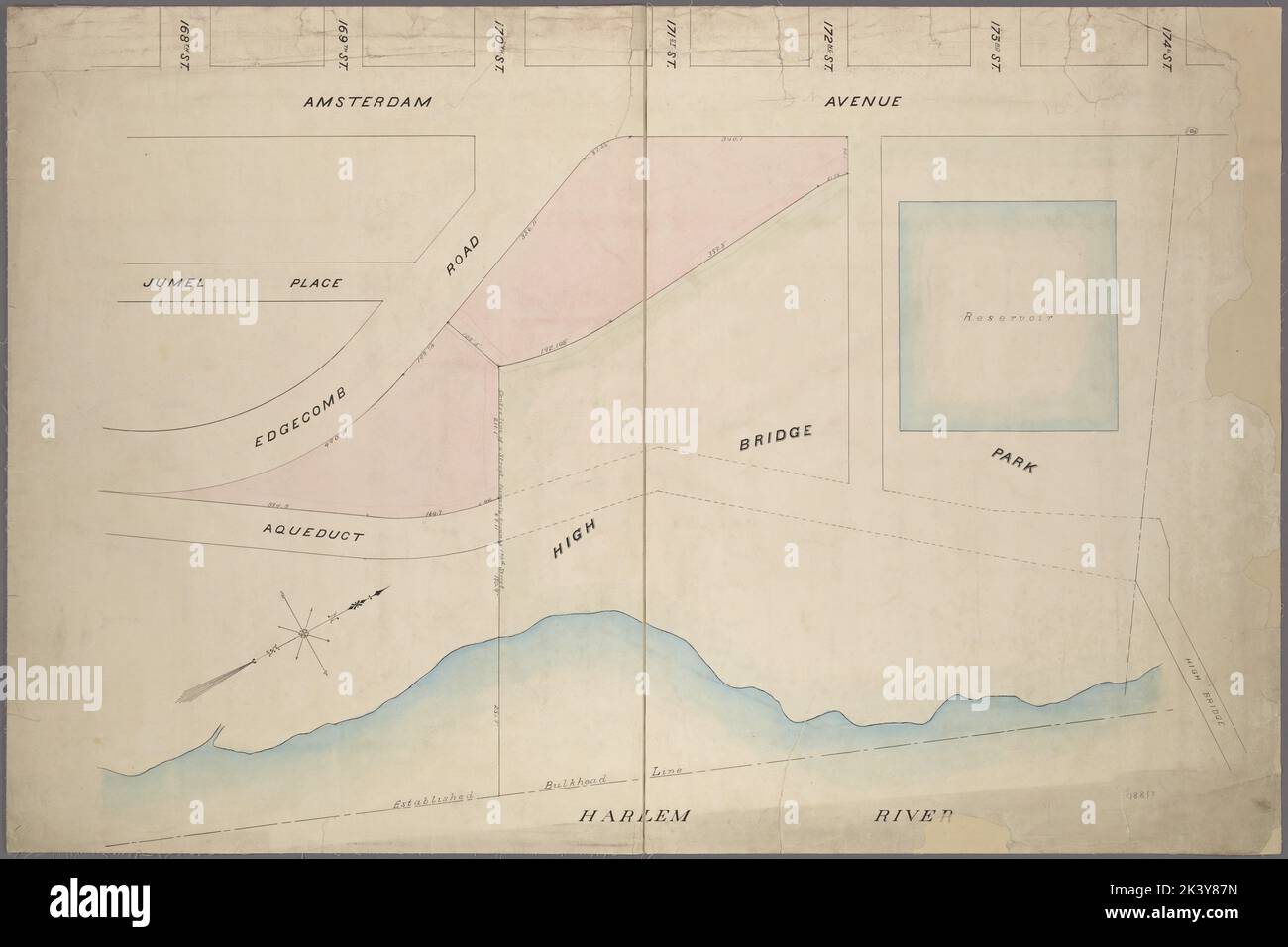 Plan of High Bridge Park, showing the Established Bulkhead Line on ...
