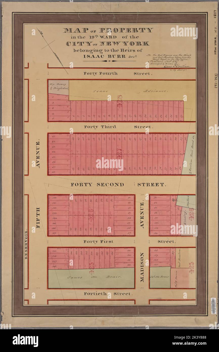 Map of Property in the 19th ward of the city of New York belonging to ...