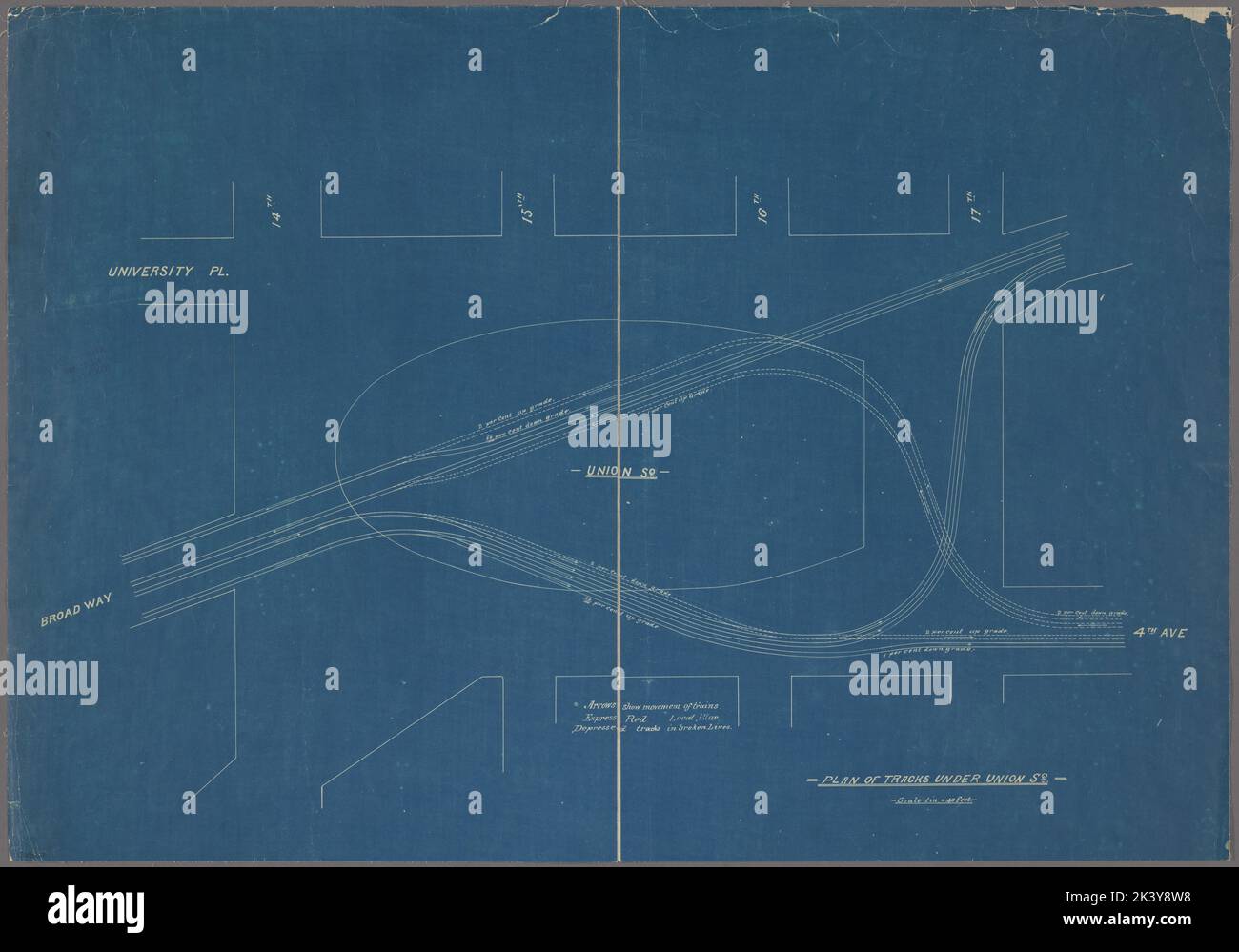 Plan of the tracks under Union Sq. Cartographic. Maps, Blueprints. 1891 ...