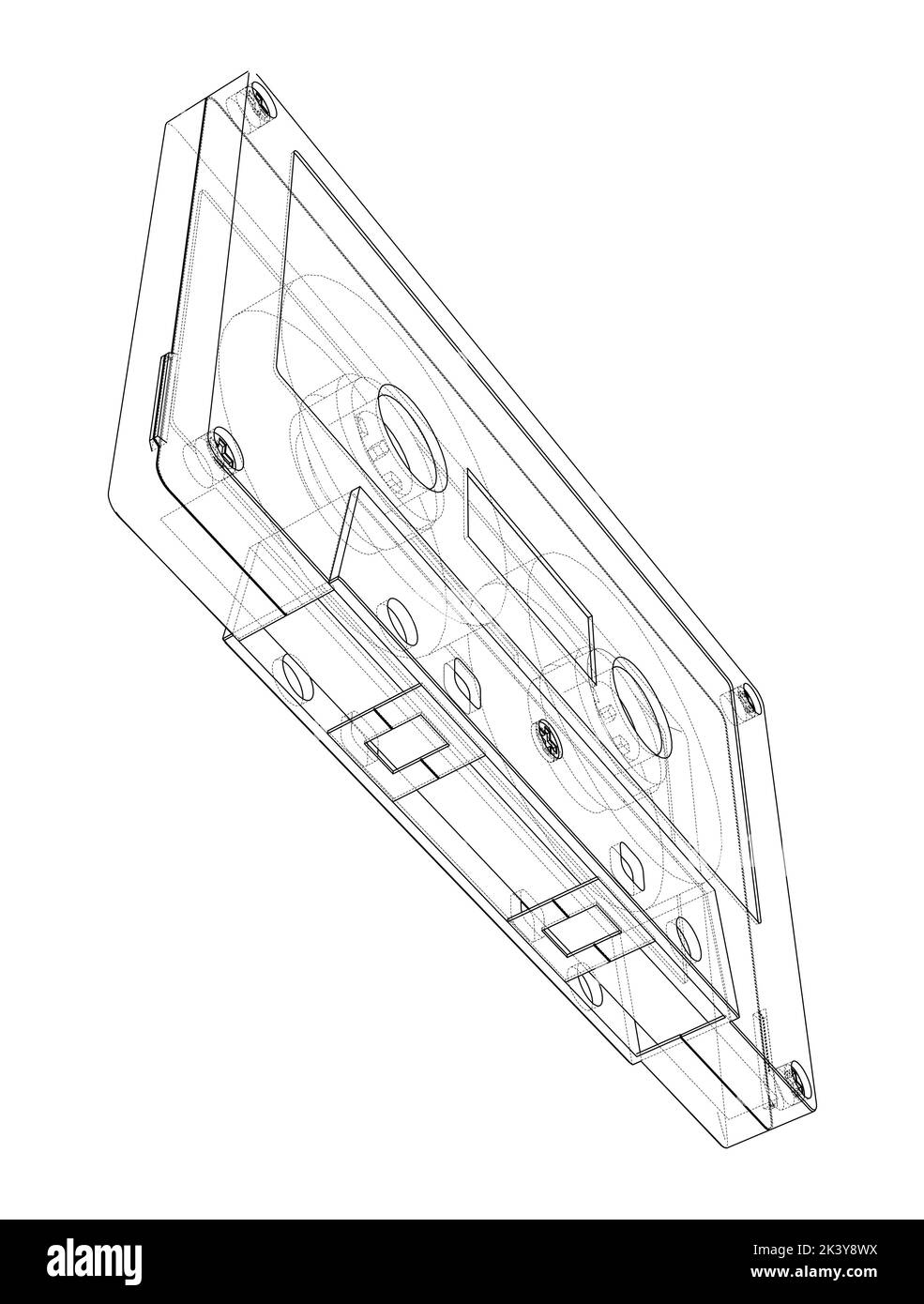 Cassette tape. Vector rendering of 3d Stock Vector Image & Art - Alamy