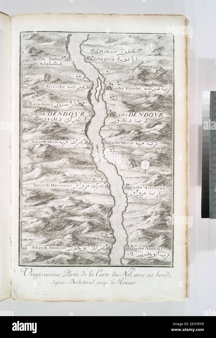 Vingtsixième partie de la carte du Nil, avec ses bords, depuis ...
