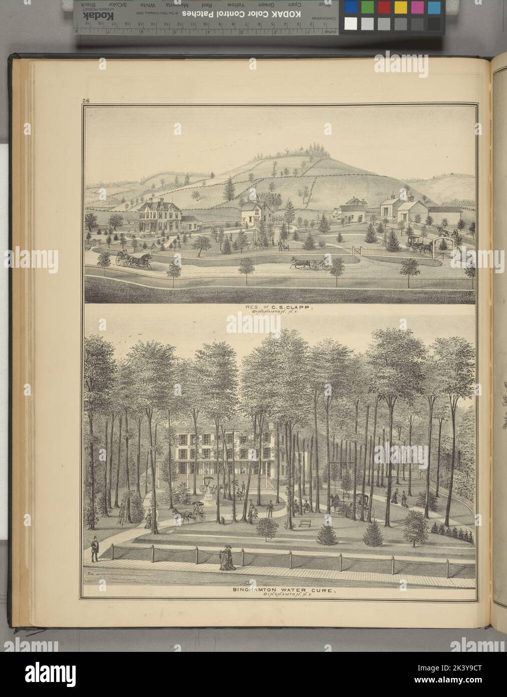 Residence of C.S. Clapp, Binghamton, N.Y.; Binghamton Water Cure ...