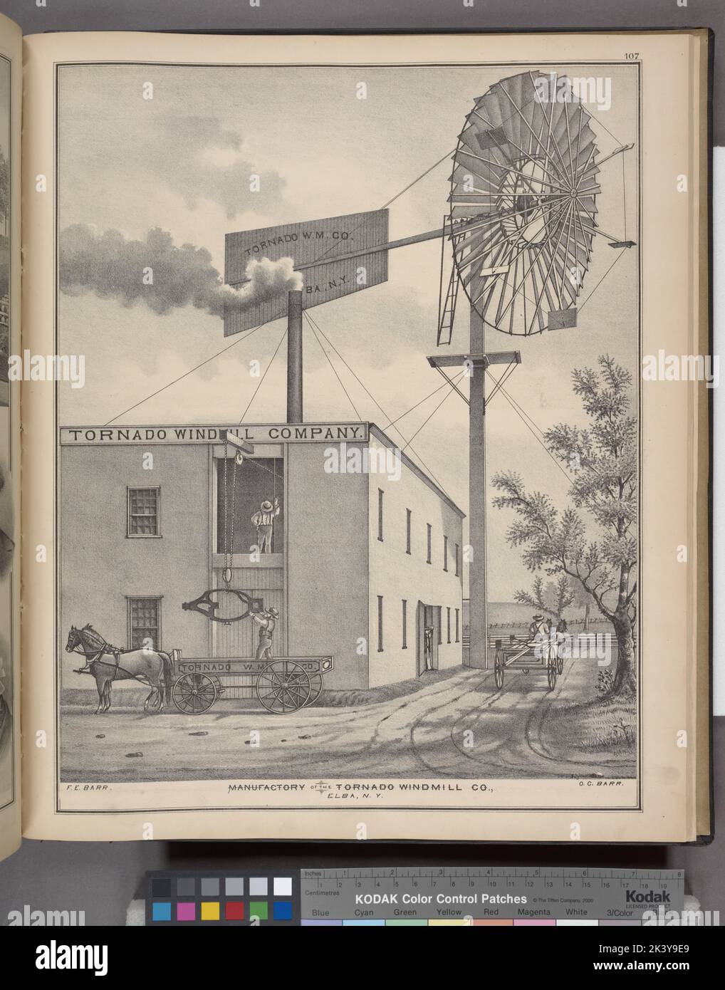 F. E. Barr. ; Manufactory of the Tornado Windmill Co., Elba, N.Y. ; O ...