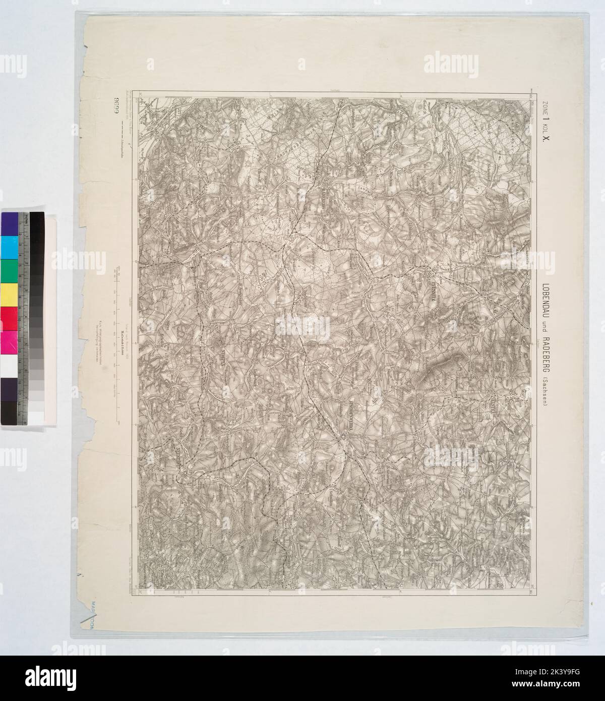 Lobendau und Radeberg (Sachsen). Cartographic. Maps, Topographic maps ...