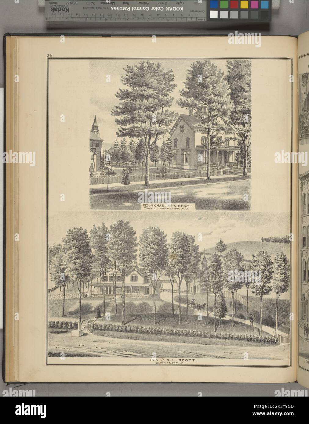 Residence of Chas. Mc Kinney, Henry St., Binghamton, N.Y.; Residence of S.L. Scott, Binghamton ...