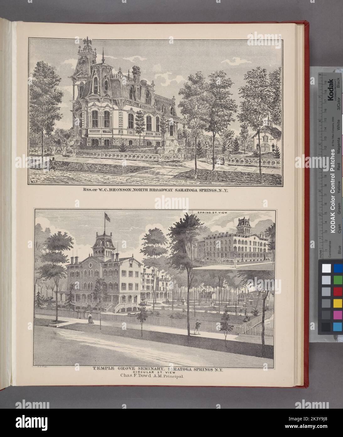Res. of W.C. Bronson, North Broadway Saratoga Springs, N.Y. ; Temple ...
