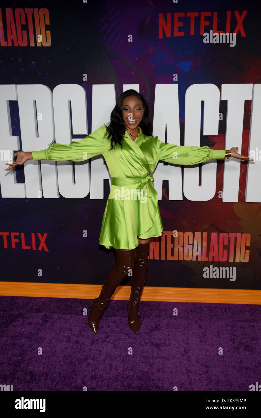 Jamila Mustafa attends the 'Entergalactic' Netflix series premiere held ...